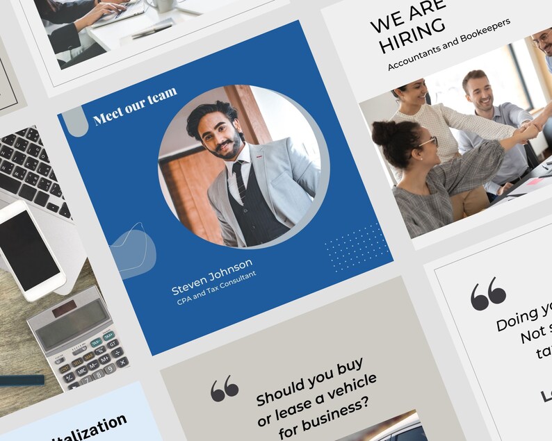 40 Linkedin Post for Accountant Linkedin Canva Template CPA Linkedin ...