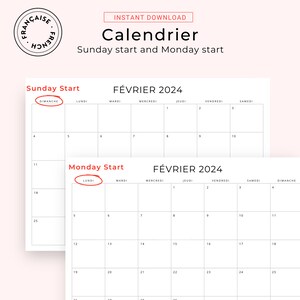 2023 2024 Calendrier Français 2023 2024 French Calendar 2023 2024 ...