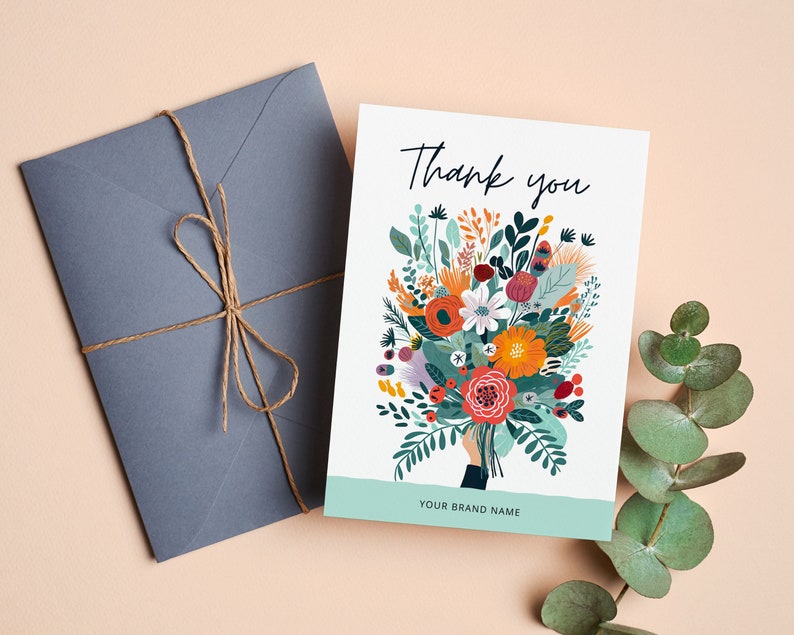 EDITABLE Thank You Card for Package PRINTABLE Thank You Card for Small ...