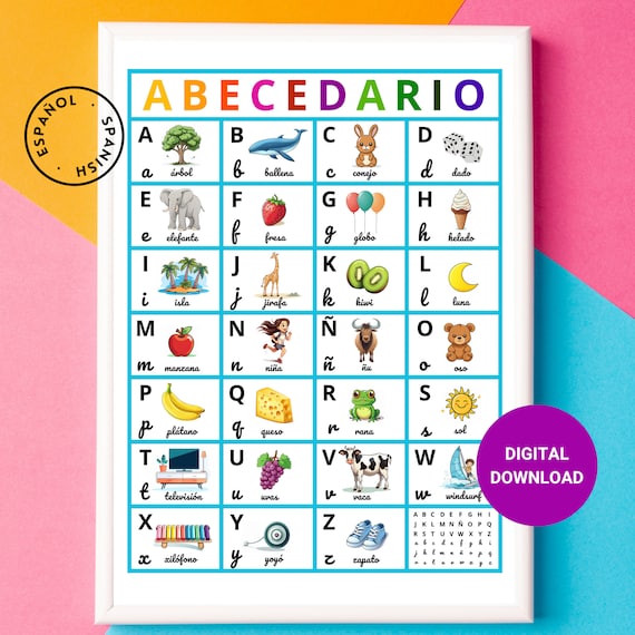 Spanish Alphabet Chart Printable