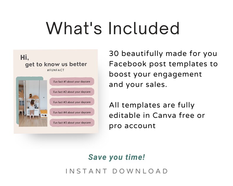 30 Preschool Daycare Facebook Engagement Post Canva Template Childcare ...