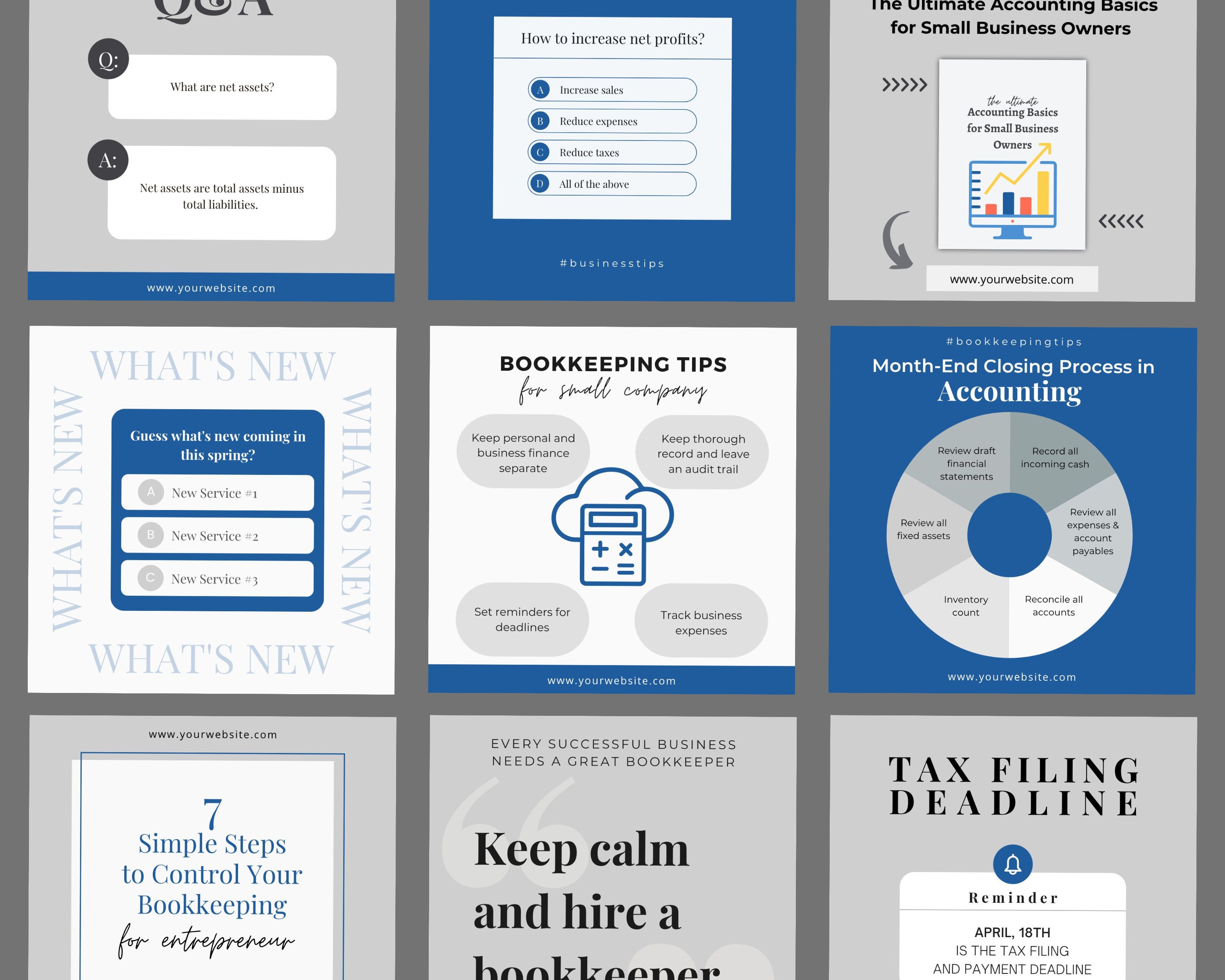 30 Accountant Linkedin Engagement Post Canva Templates Accounting CPA ...