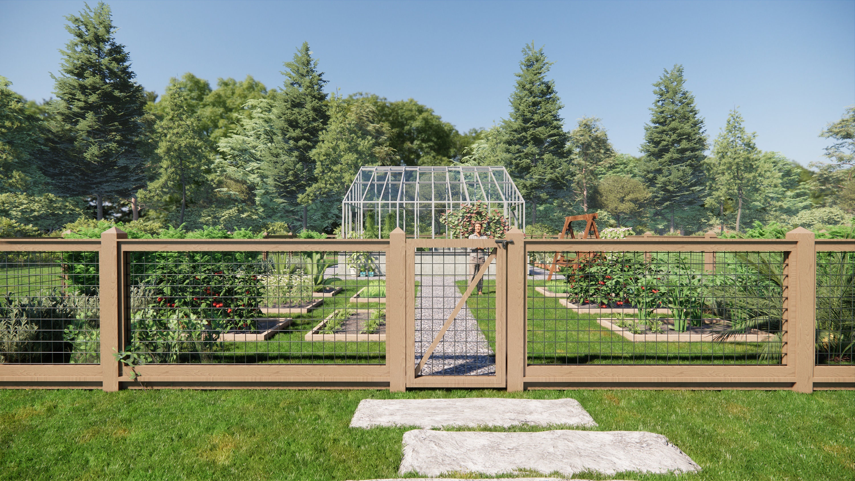 4x8 Wire Panel - Garden Fence Panel & Gate Plans - Etsy