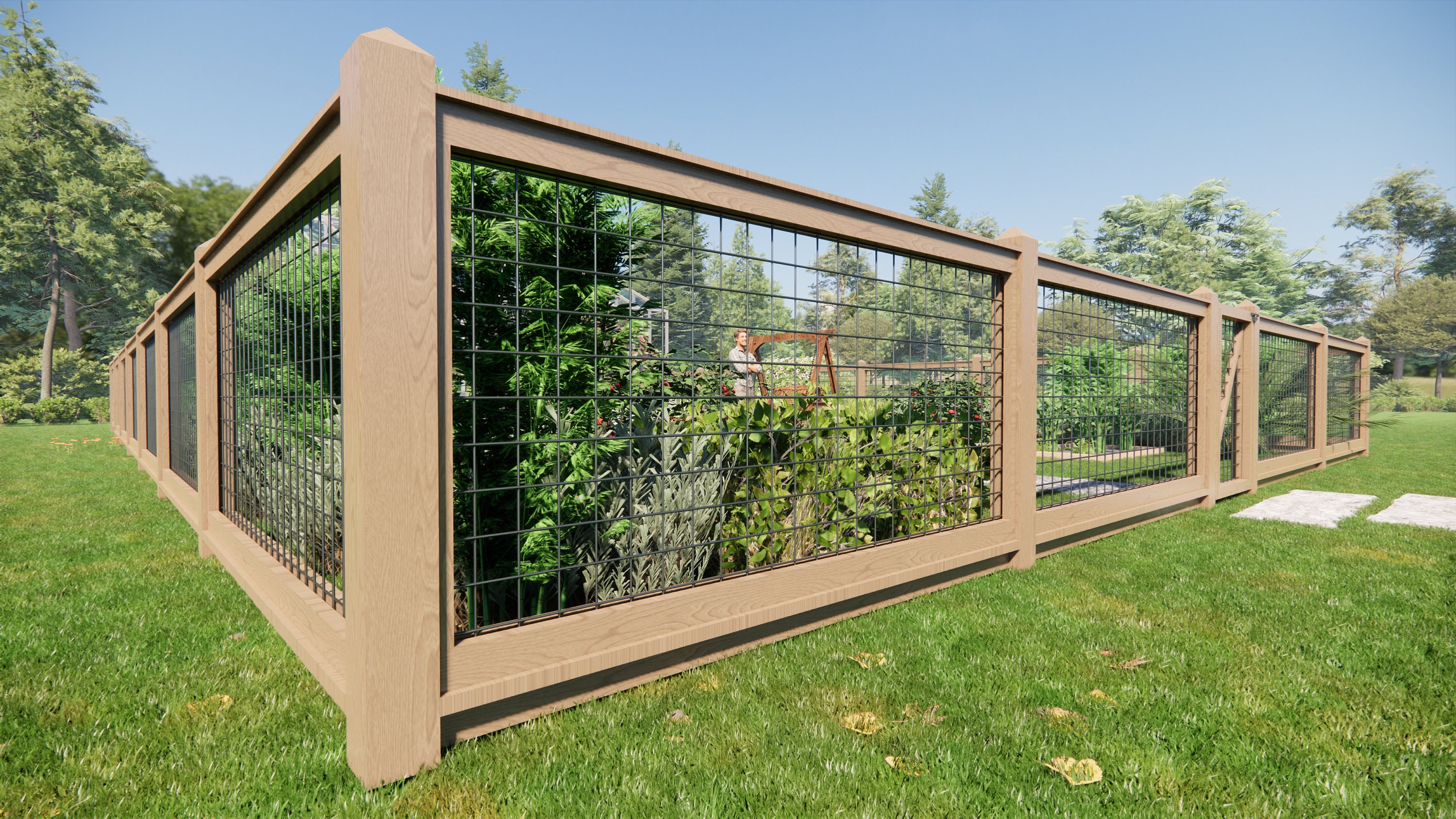 4x8 Wire Panel - Garden Fence Panel & Gate Plans - Etsy