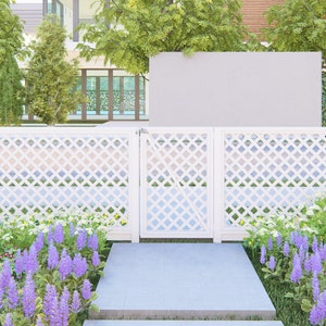 Lattice Fence Panel Plans With Gate - Etsy