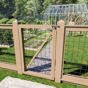 4x8 Wire Panel - Garden Fence Panel & Gate Plans - Etsy