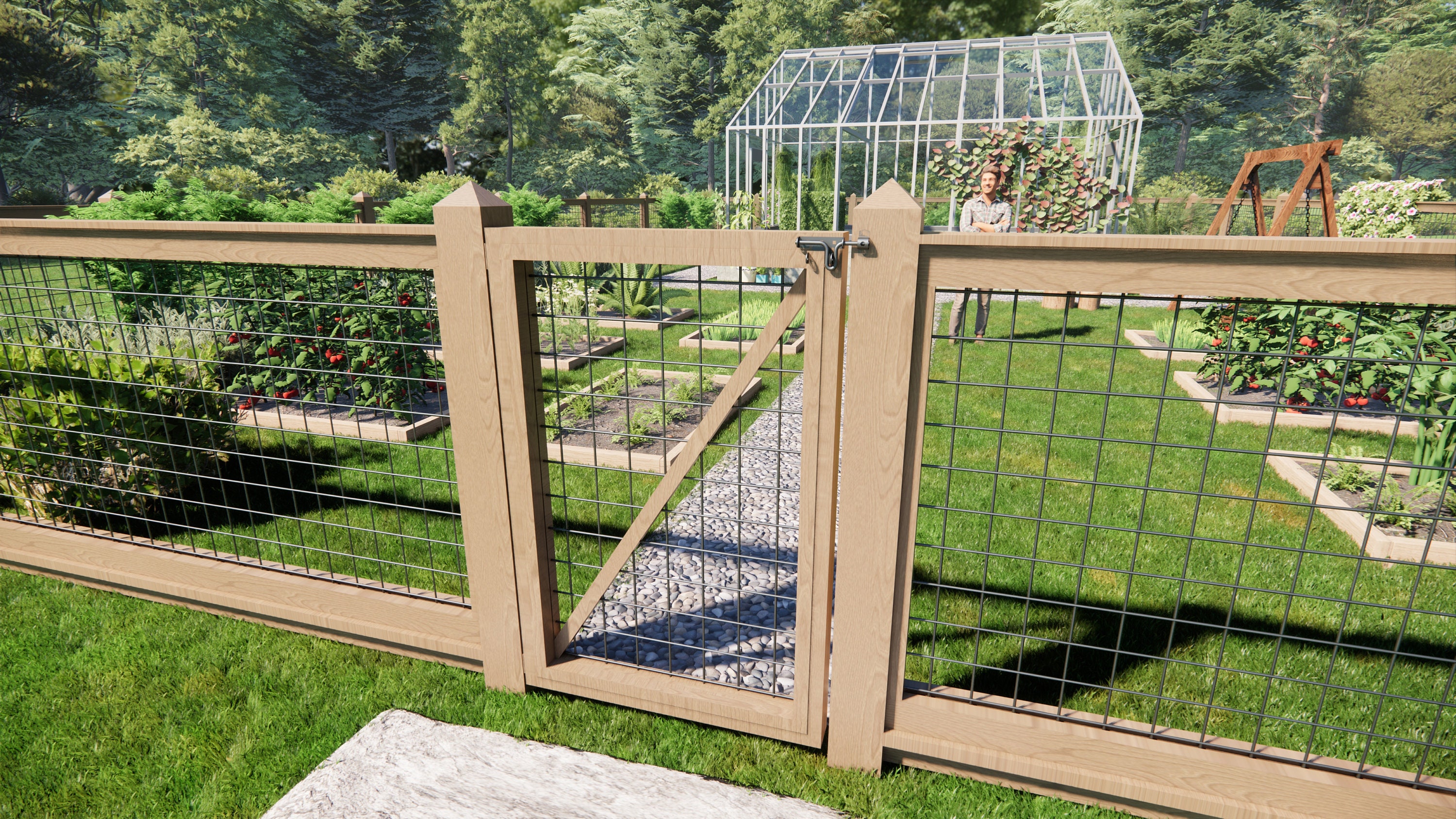 4x8 Wire Panel - Garden Fence Panel & Gate Plans - Etsy