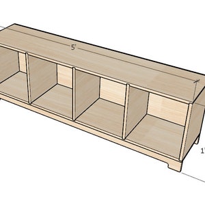 The Cubby - DIY Bench Plans - Etsy