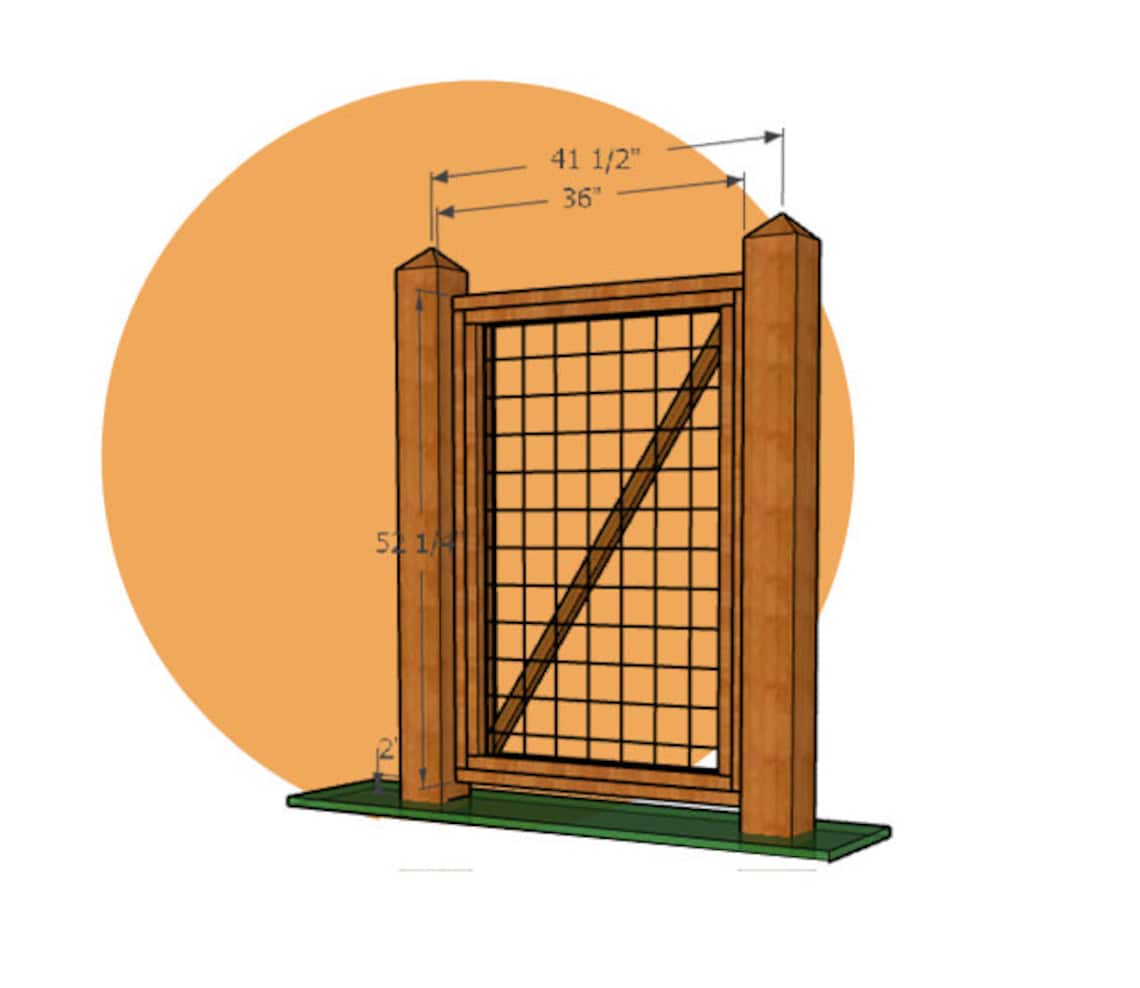 4x8 Wire Panel - Garden Fence Panel & Gate Plans - Etsy