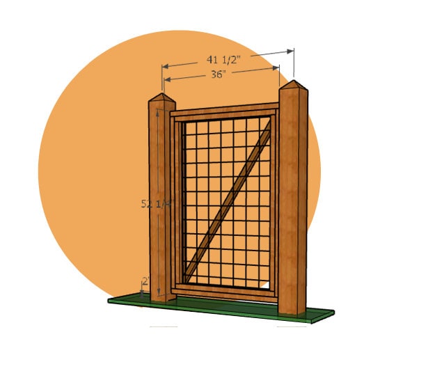 4x8 Wire Panel - Garden Fence Panel & Gate Plans - Etsy