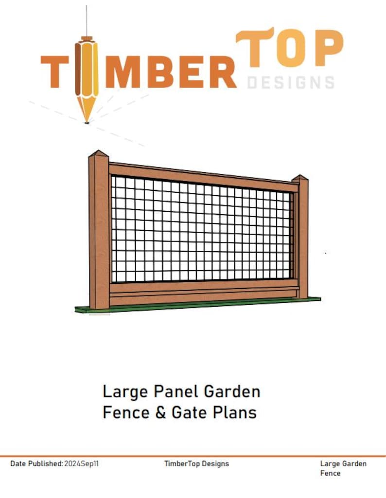 4x8 Wire Panel - Garden Fence Panel & Gate Plans - Etsy