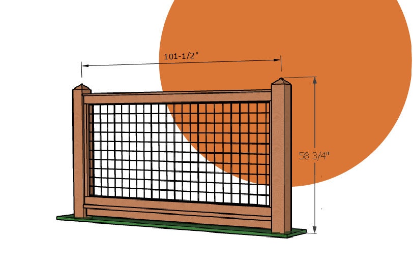 4x8 Wire Panel - Garden Fence Panel & Gate Plans - Etsy