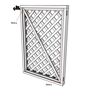 Lattice Fence Panel Plans With Gate - Etsy