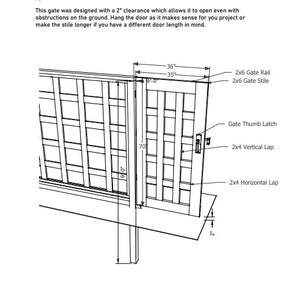 6' Half Lap Fence & Gate - DIY Plans - Etsy