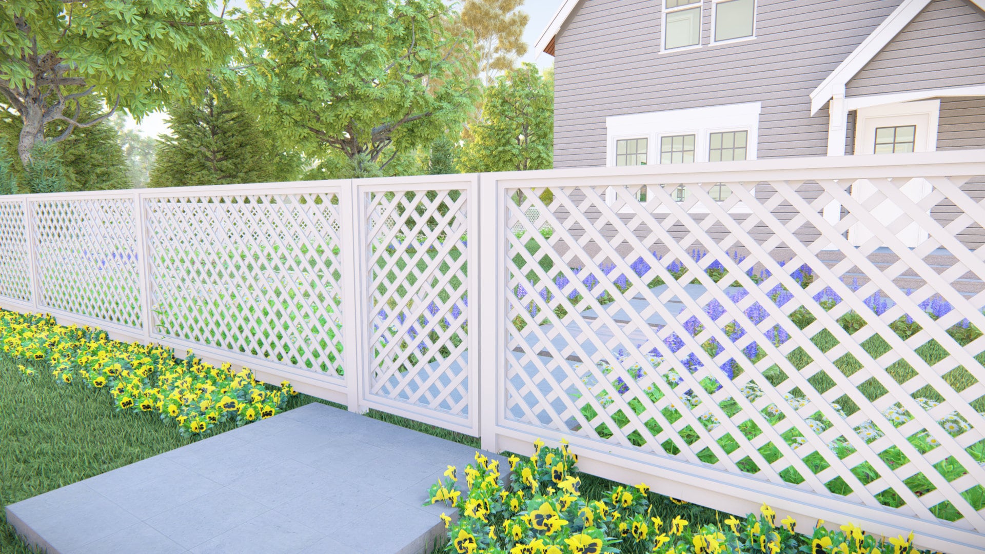 Lattice Fence Panel Plans With Gate - Etsy