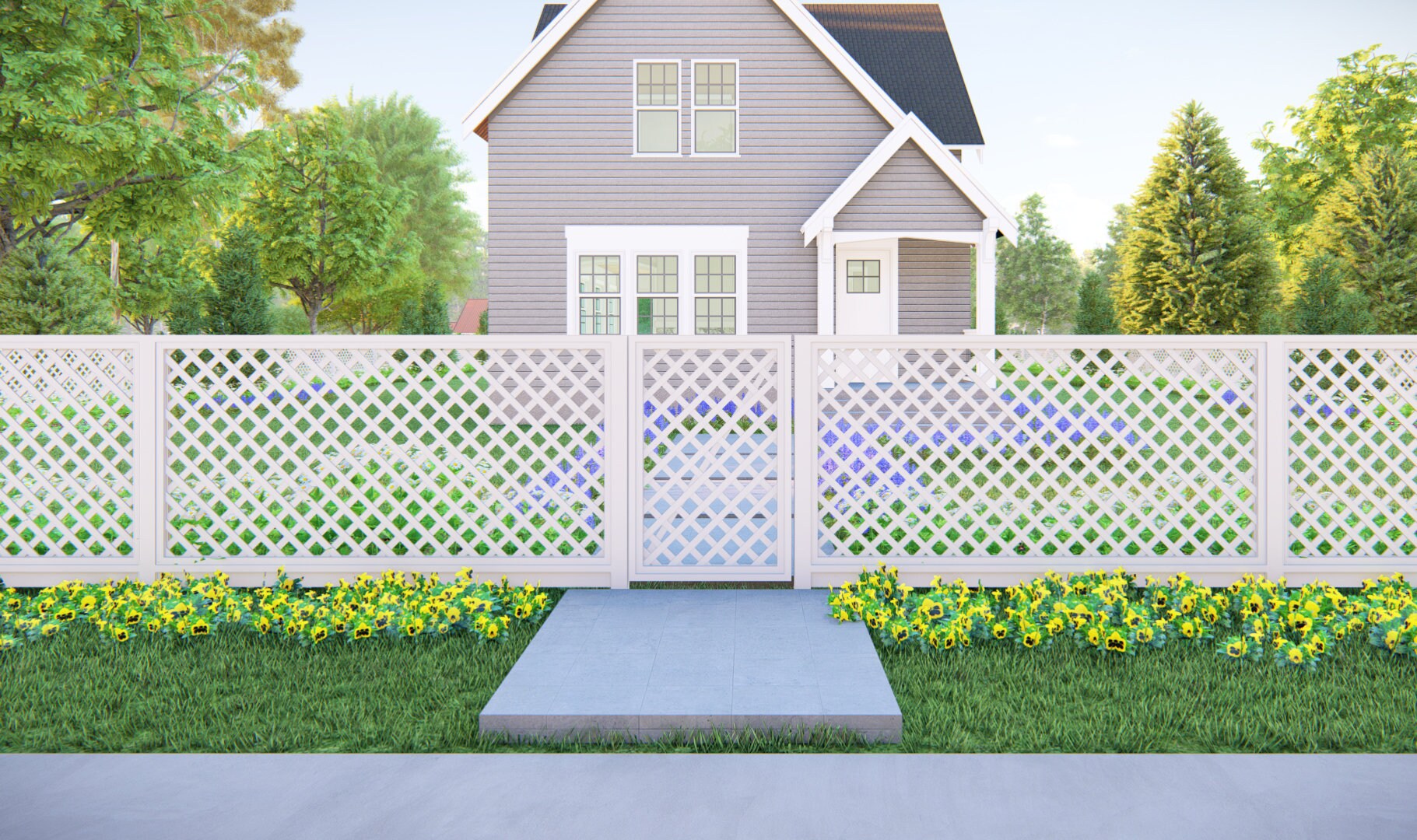 Lattice Fence Panel Plans With Gate - Etsy