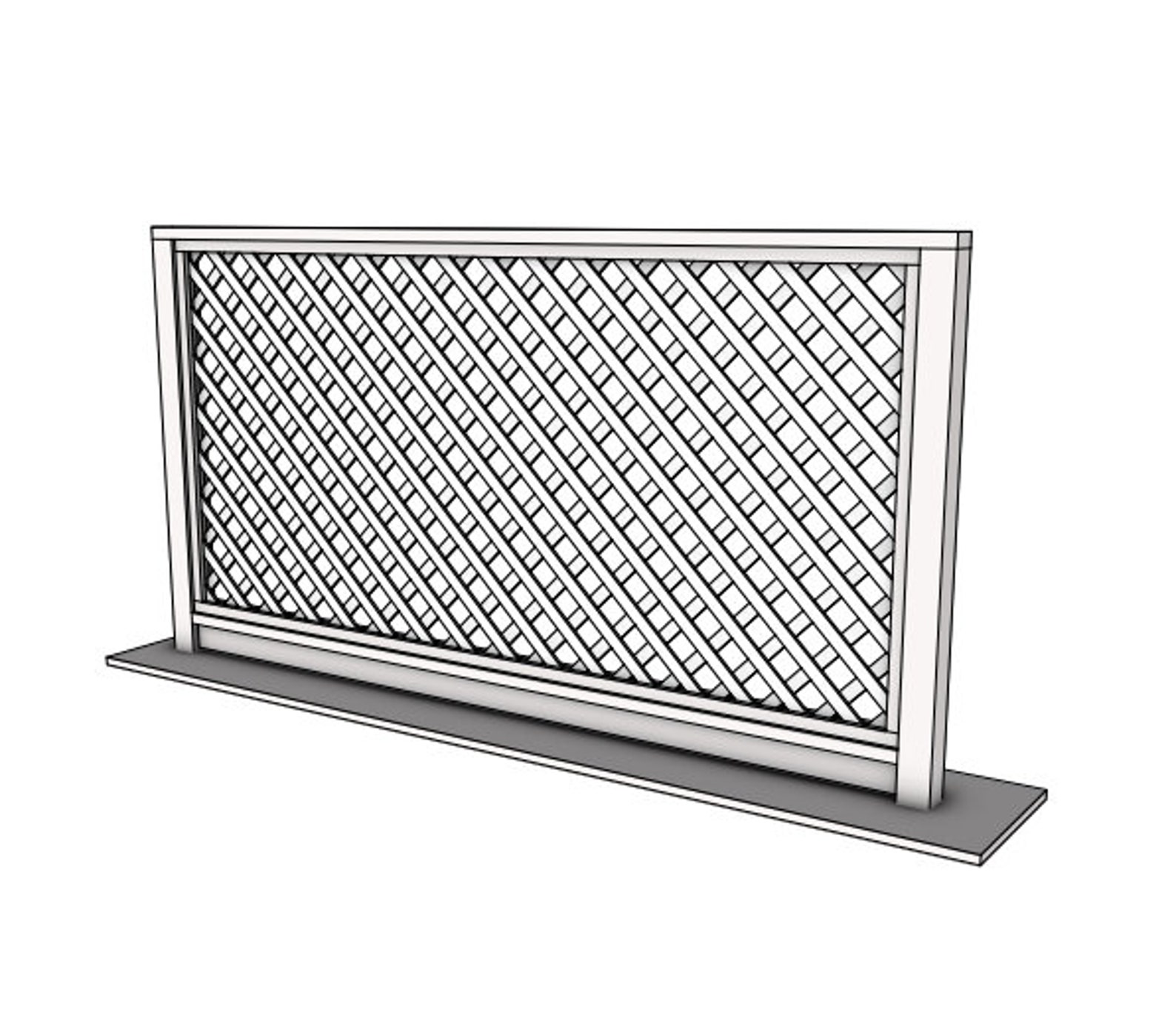 Lattice Fence Panel Plans With Gate - Etsy