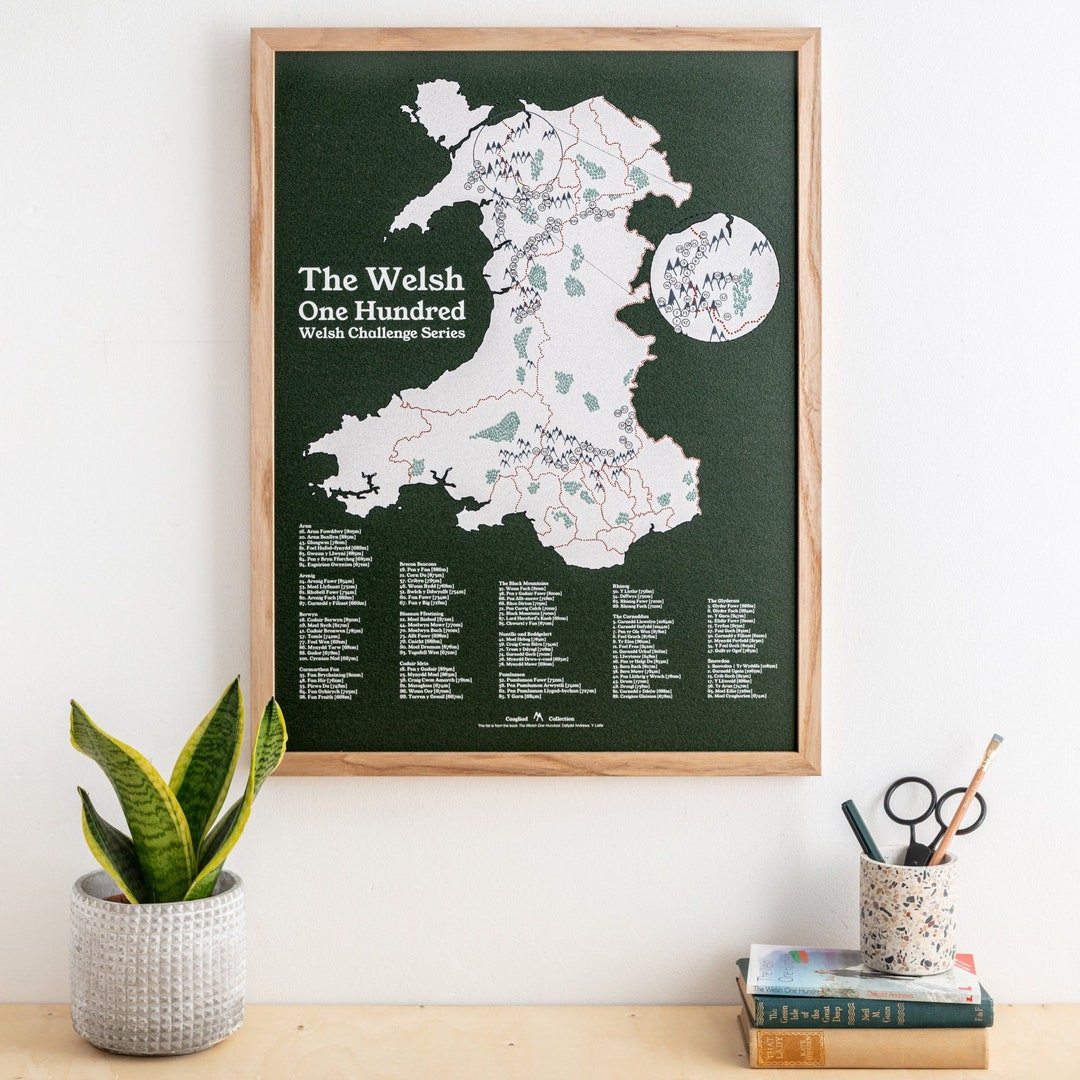 The Welsh 100 Hundred Pinboard - Etsy UK