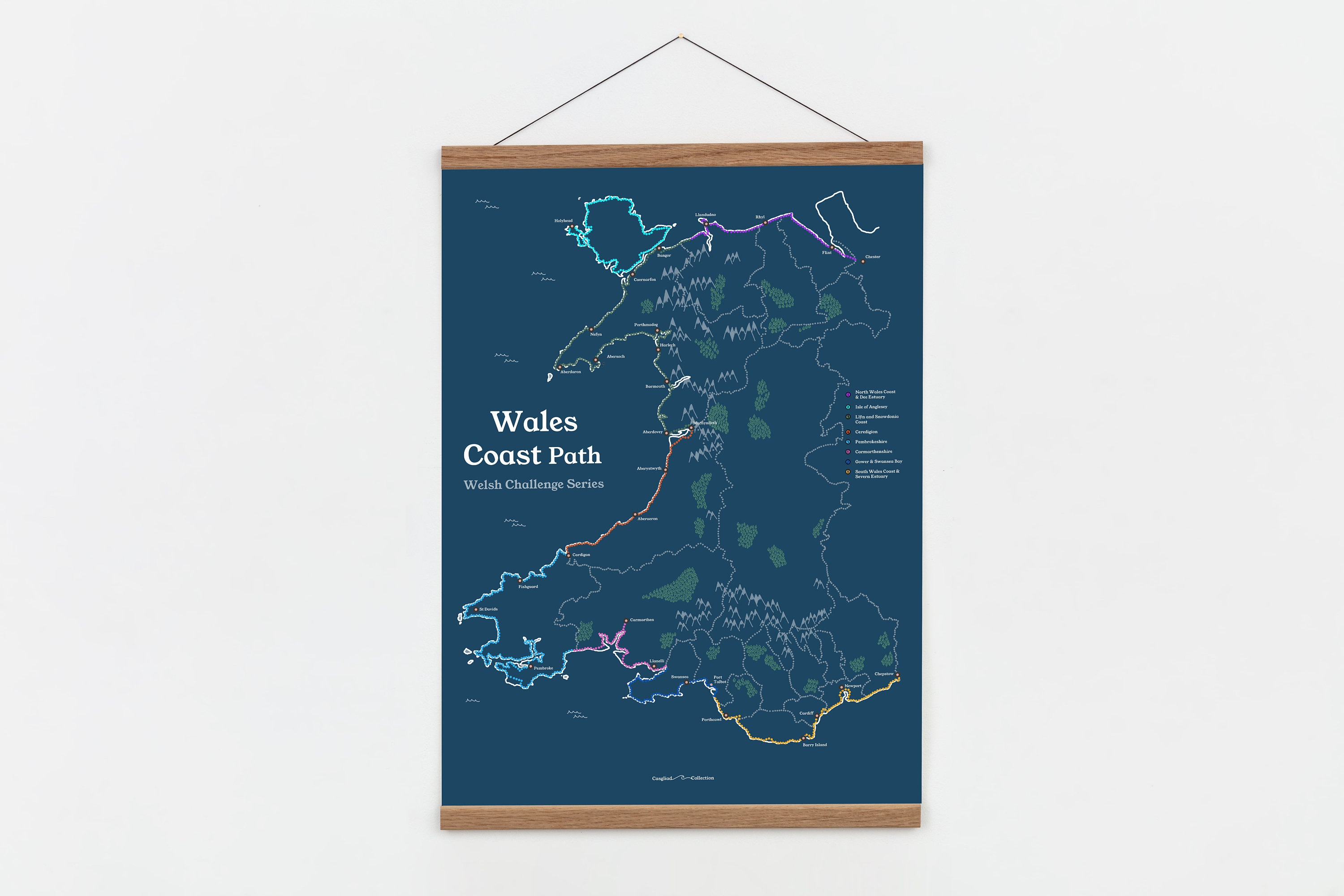 The Wales Coast Path – A3 Illustrated Route Print | Llwybr Arfordir ...