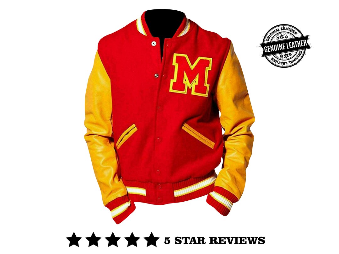 Unisex Michael Jackson Thriller Jacket Red Letterman Varsity Jacket MJ ...