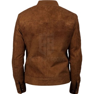 Mens Suede Brown Leather Jacket Mens Brown Casual Jacket Handmade - Etsy