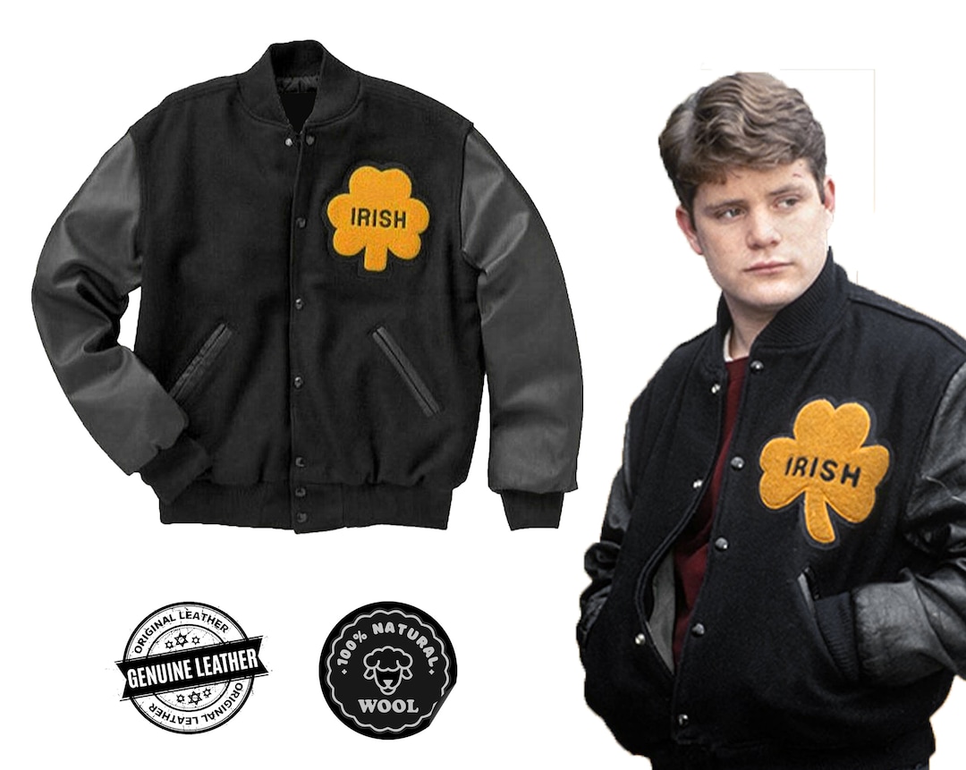 Notre Dame Rudy Irish Bomber Jacket University of Notre Dame Varsity ...
