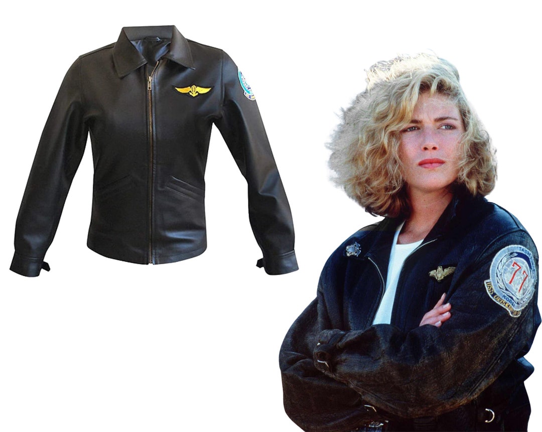 Top Gun Kelly Mcgillis Jacket for Women Genuine Bomber Leather - Etsy