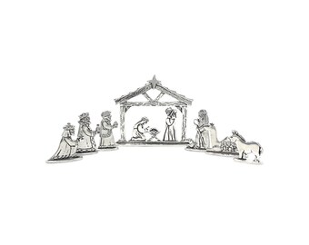Pewter Nativity Set - Etsy