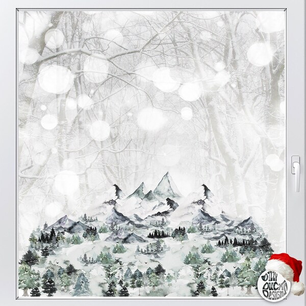 Mountain Scene Window Film - Etsy