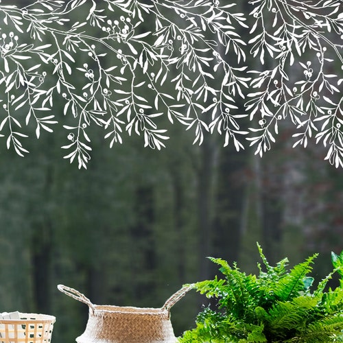 Leaves Trail Border Window Sticker Tree Branch Window Decal - Etsy