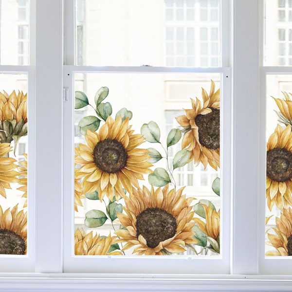 Sunflower Window Decal - Etsy