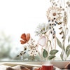Hydrangea Stained Glass Window Cling Beautiful Flower Window Artwork ...