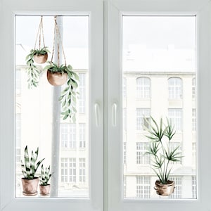 Dizzy Duck 5 X Plant Window Decals | Reusable Window Cling | Water ...