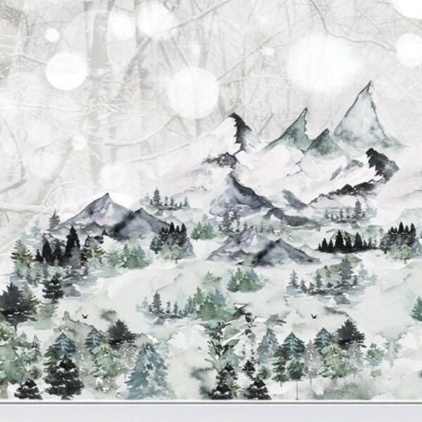 Mountain Scene Window Film - Etsy
