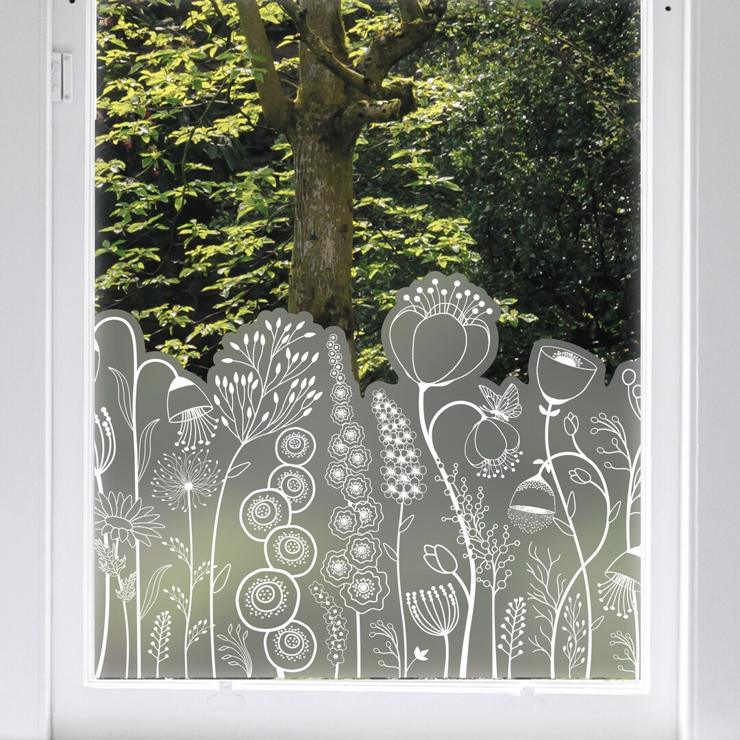 Floral Window Decal by Dizzy Duck Frosted Privacy Window Film Custom ...