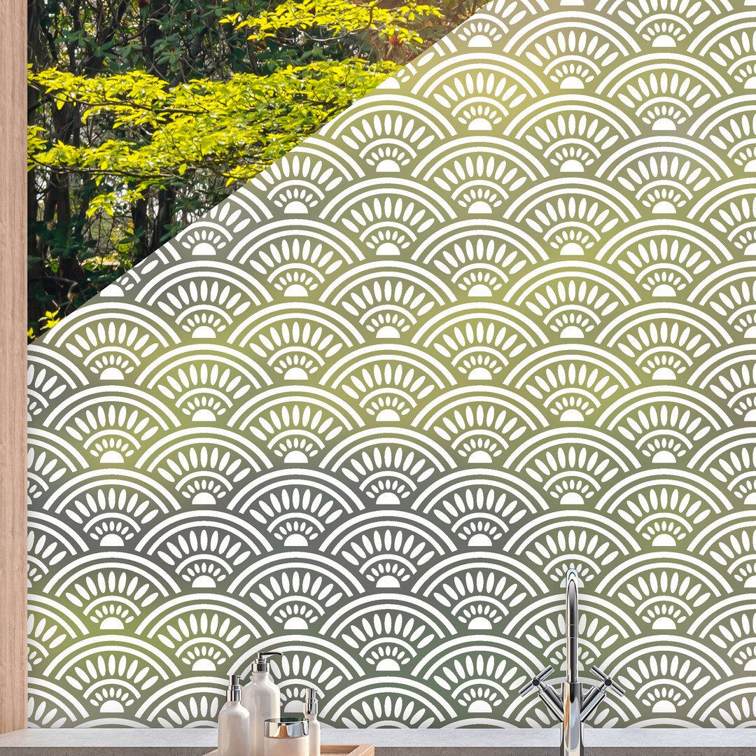 Art Deco Window Film - Frosted Privacy Window Panel - Dizzy Duck ...