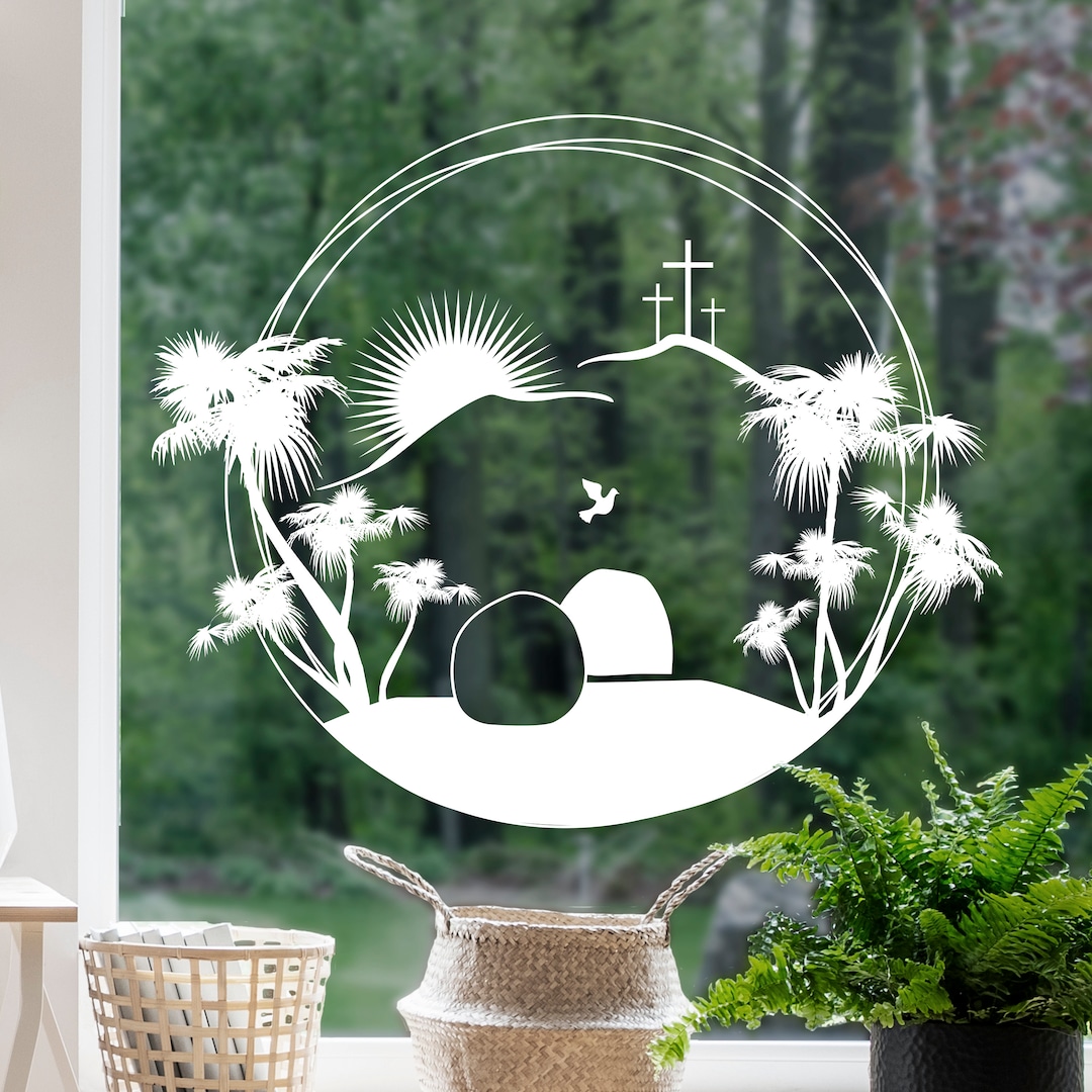 Easter Religious Window Film - Empty Tomb Resurrection Window Decal ...