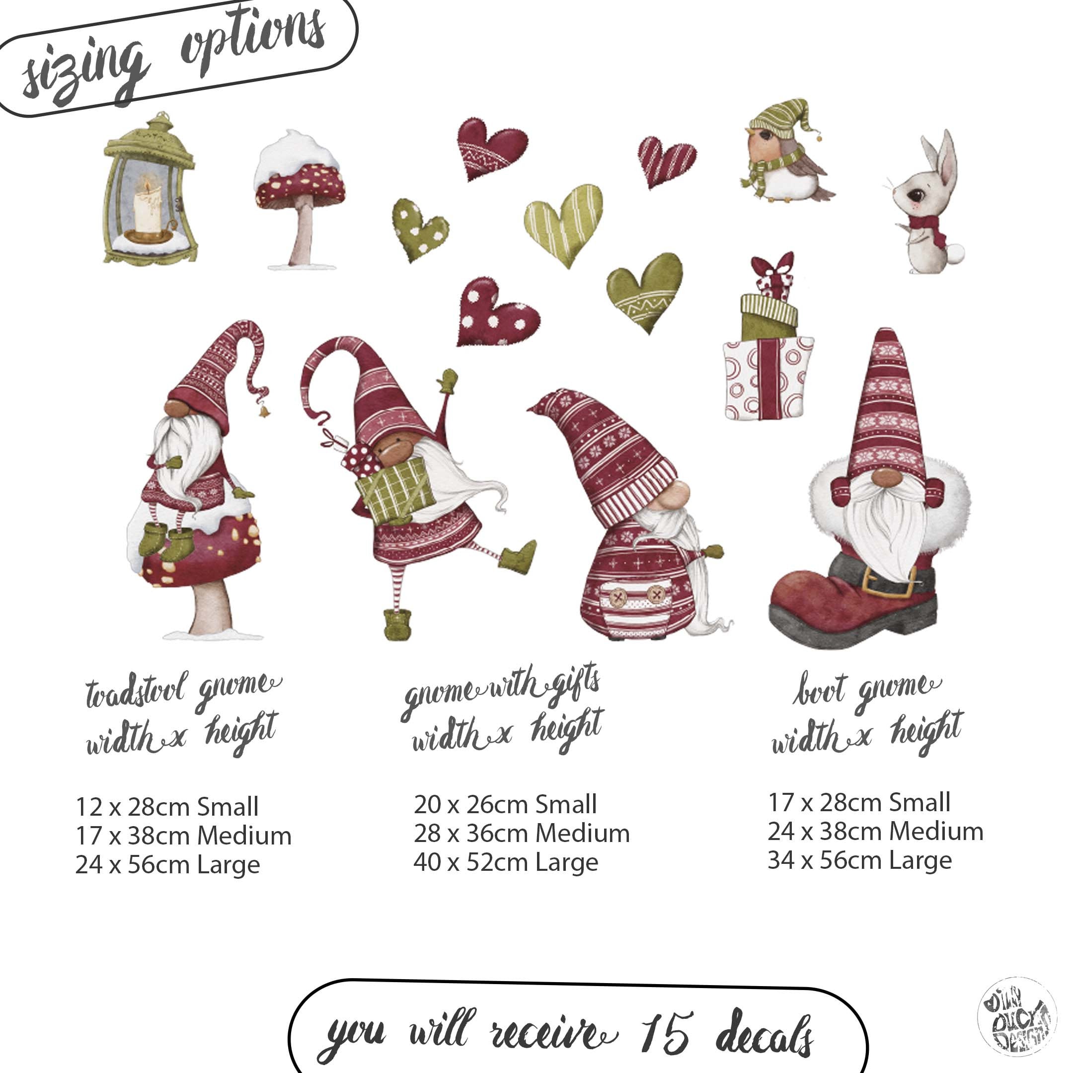 Christmas Gnome Window Decal Set Red Boy Gonk Xmas Window - Etsy