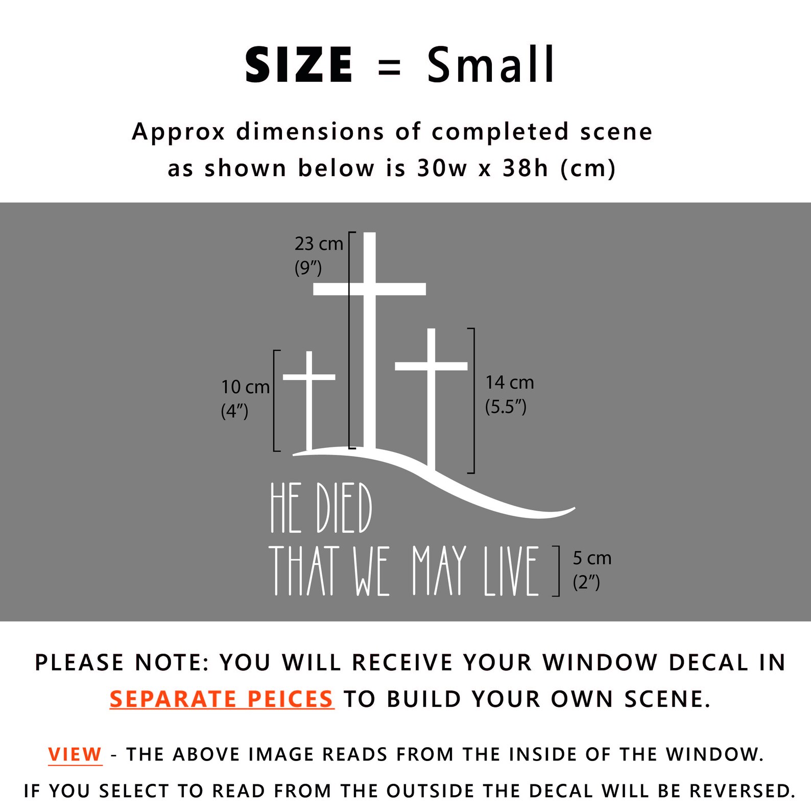 He Died Quote Window Decal White - Easter Religious Window Film ...