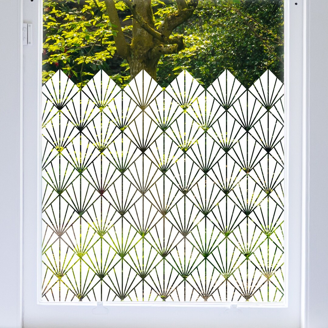 Art Deco Window Film Privacy Window Border - Horus Window Sticker Decal ...