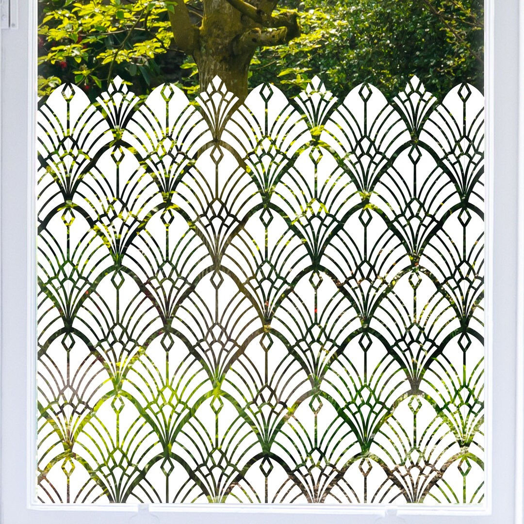 Art Deco Privacy Window Border - Chicago Window Privacy Sticker Decal ...