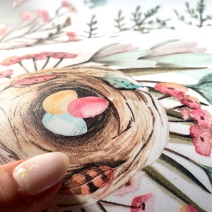 11x Dizzy Duck Pastel Easter Bird and Flowers Window Decal Set ...