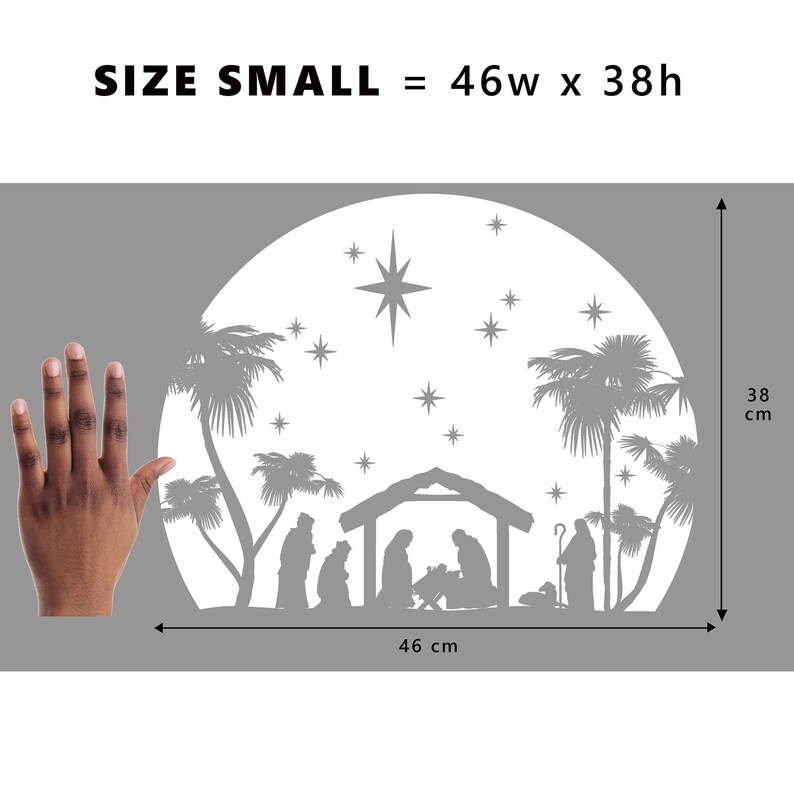 Nativity Window Sticker Dizzy Duck Designs Nativity Scene - Etsy UK