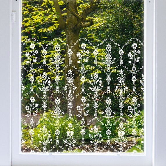 Damask Window Film Privacy Window Border Hamedan Window - Etsy
