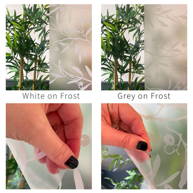 Privacy Frosted Window Film Decorative Patterned Leaf Leaves - Etsy