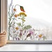 2x Retro Flower Window Cling Corners Summer Floral Decorative Window ...