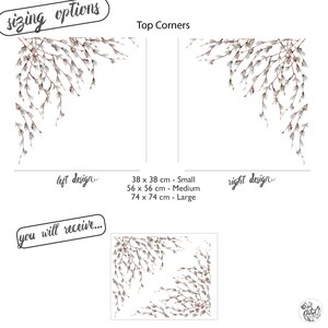 2x Spring Corner Window Clings Decals - Reusable Willow Easter Egg ...