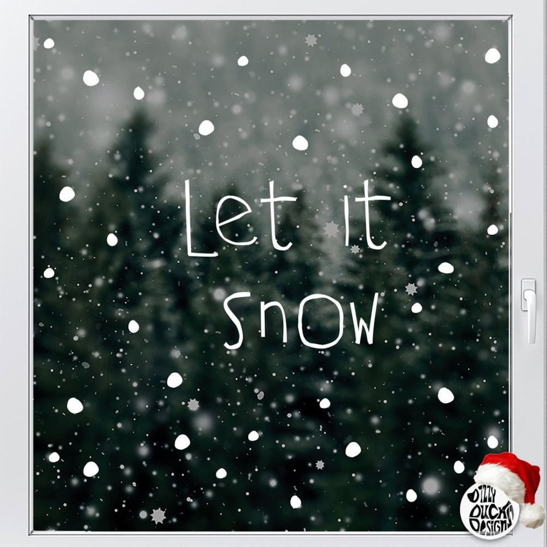 Christmas Window Sticker - Let It Snow Window Decal - Dizzy Duck ...