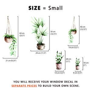 Dizzy Duck 5 X Plant Window Decals | Reusable Window Cling | Water ...