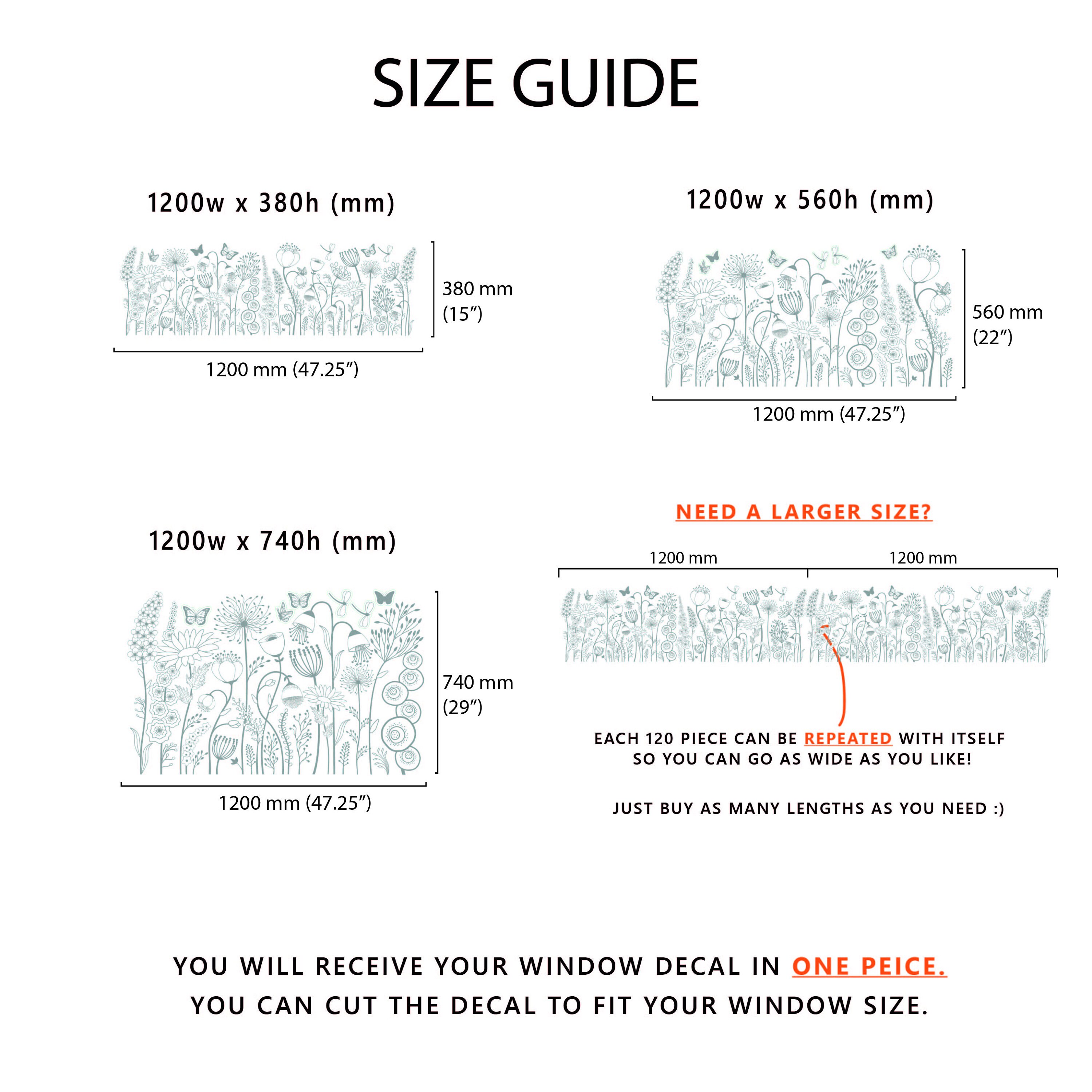 Floral Window Decal by Dizzy Duck Frosted Privacy Window - Etsy UK